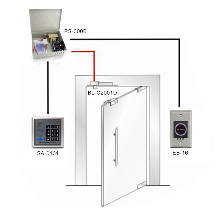 Indoor Touchless Exit Button For Door Access Control With LED Light,NC,NO And COM Outputs ...