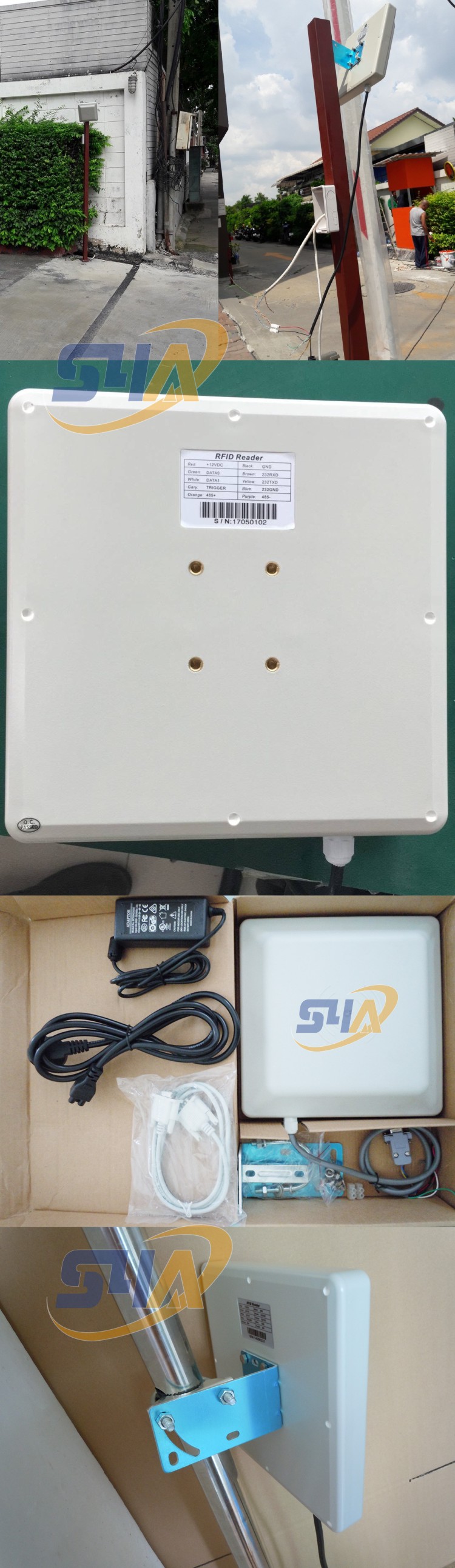 UHF RFID Reader 6m Long Range Outdoor Antenna Wiegand Output UHF ...