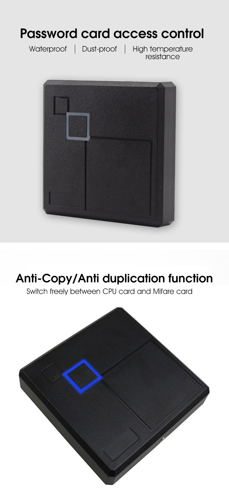 CPU Access Card Reader Anti-Copy CPU/MIFARE Card Reader OEM ...