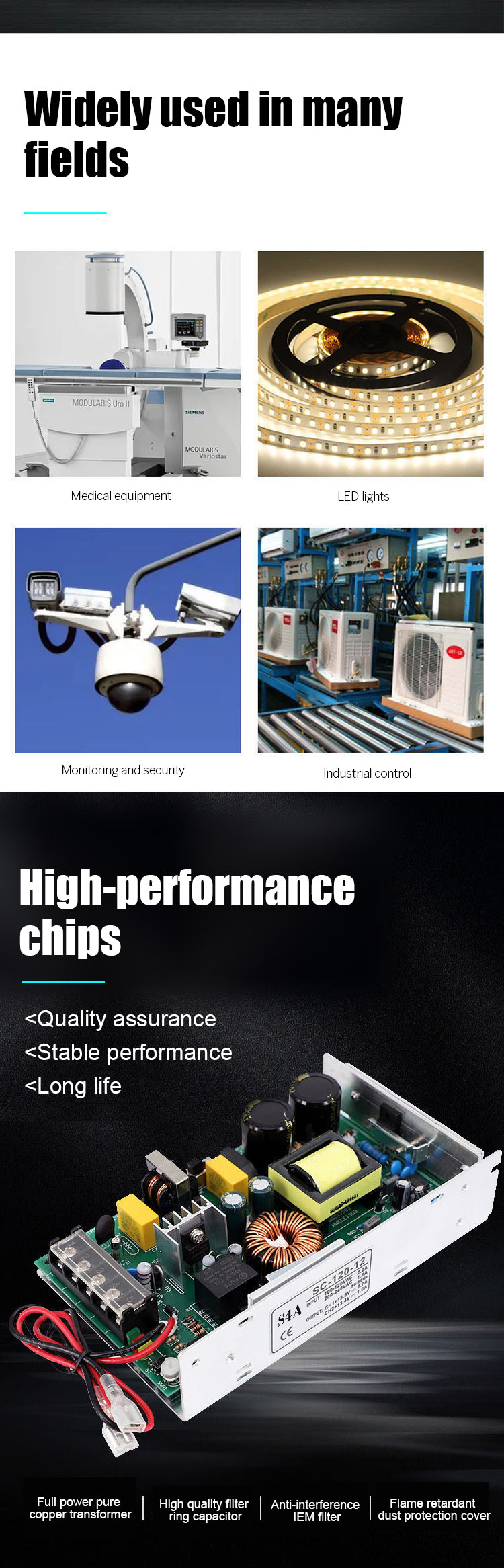 12V5A UPS Charging Power Supply OEM Manufacturer -S4A Access Control