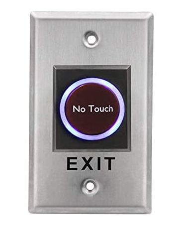 Indoor Touchless Exit Button For Door Access Control With LED Light,NC ...