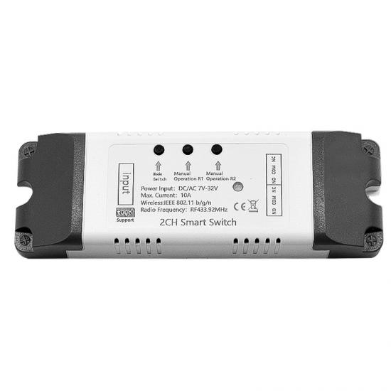 OEM Manufacturer 2CH WiFi Smart Switch AC/DC 7V-32V Support 433MHz ...