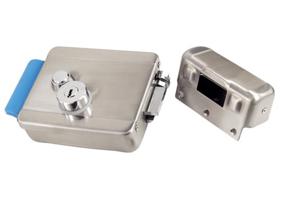 Stainless Steel Lock Brushed Double Cylinder Electric Rim Lock With Key ...