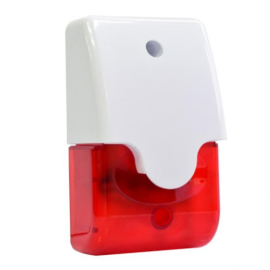 DC9 To 12V Wired Strobe Siren Red Light Sound Flash Buzzer Siren ...