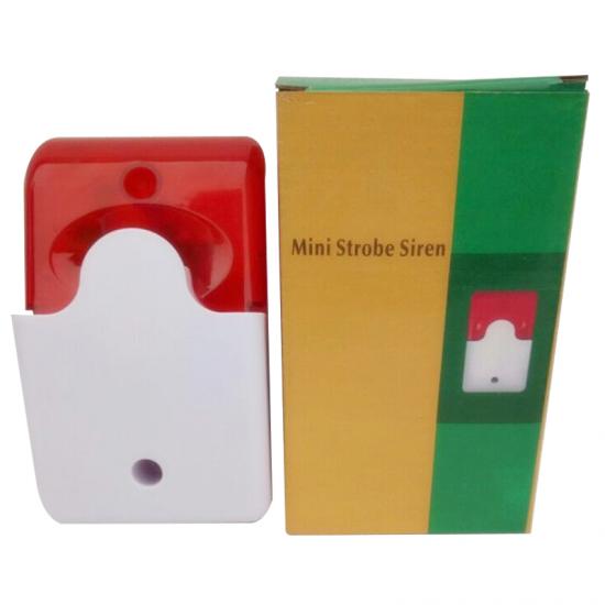DC9 To 12V Wired Strobe Siren Red Light Sound Flash Buzzer Siren ...