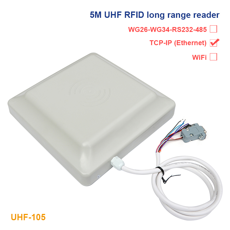 UHF RFID Reader 6m Long Range Outdoor Antenna Wiegand Output UHF ...